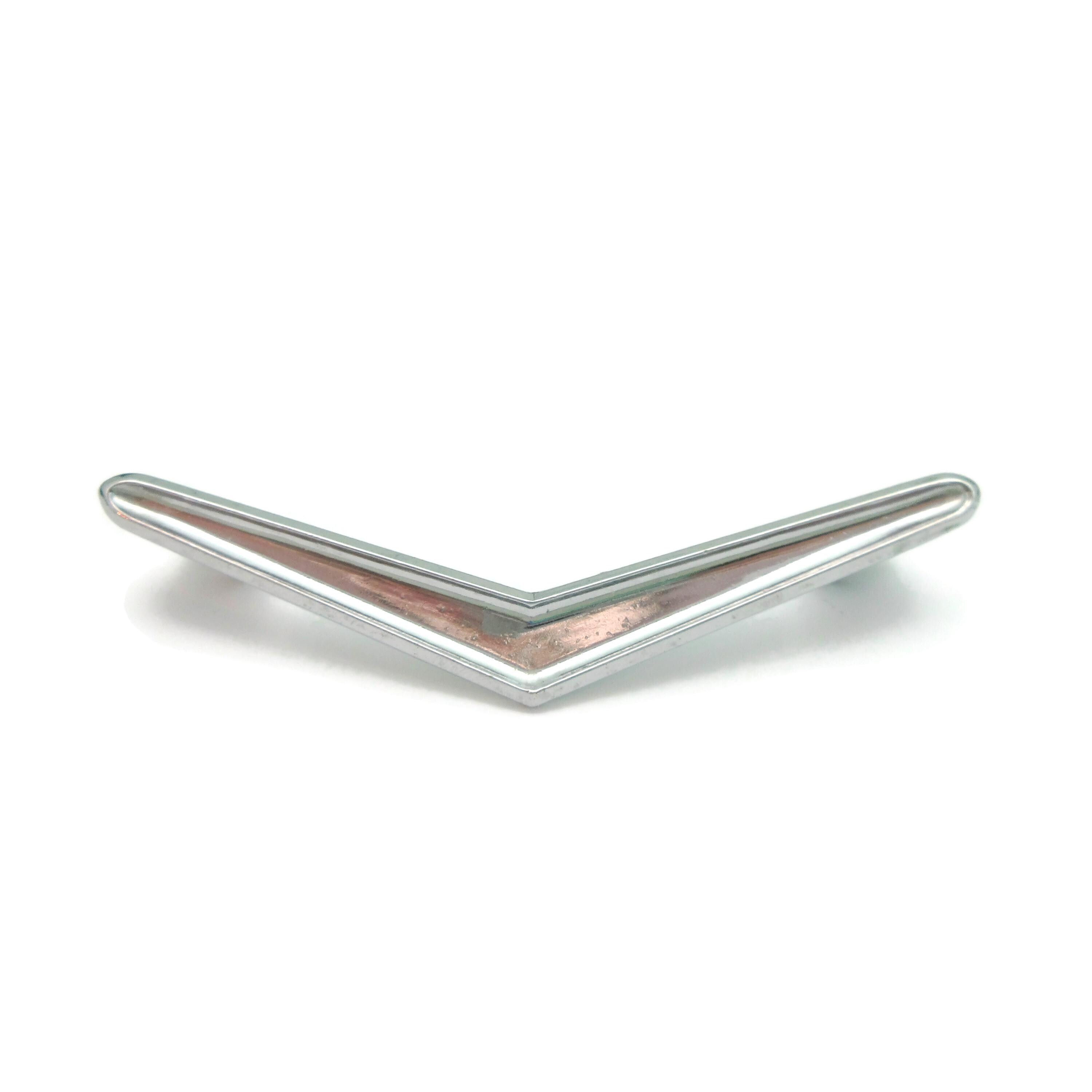Vintage Chrome Chevron Drawer Pull 3" Centers MCM Silver Atomic ...
