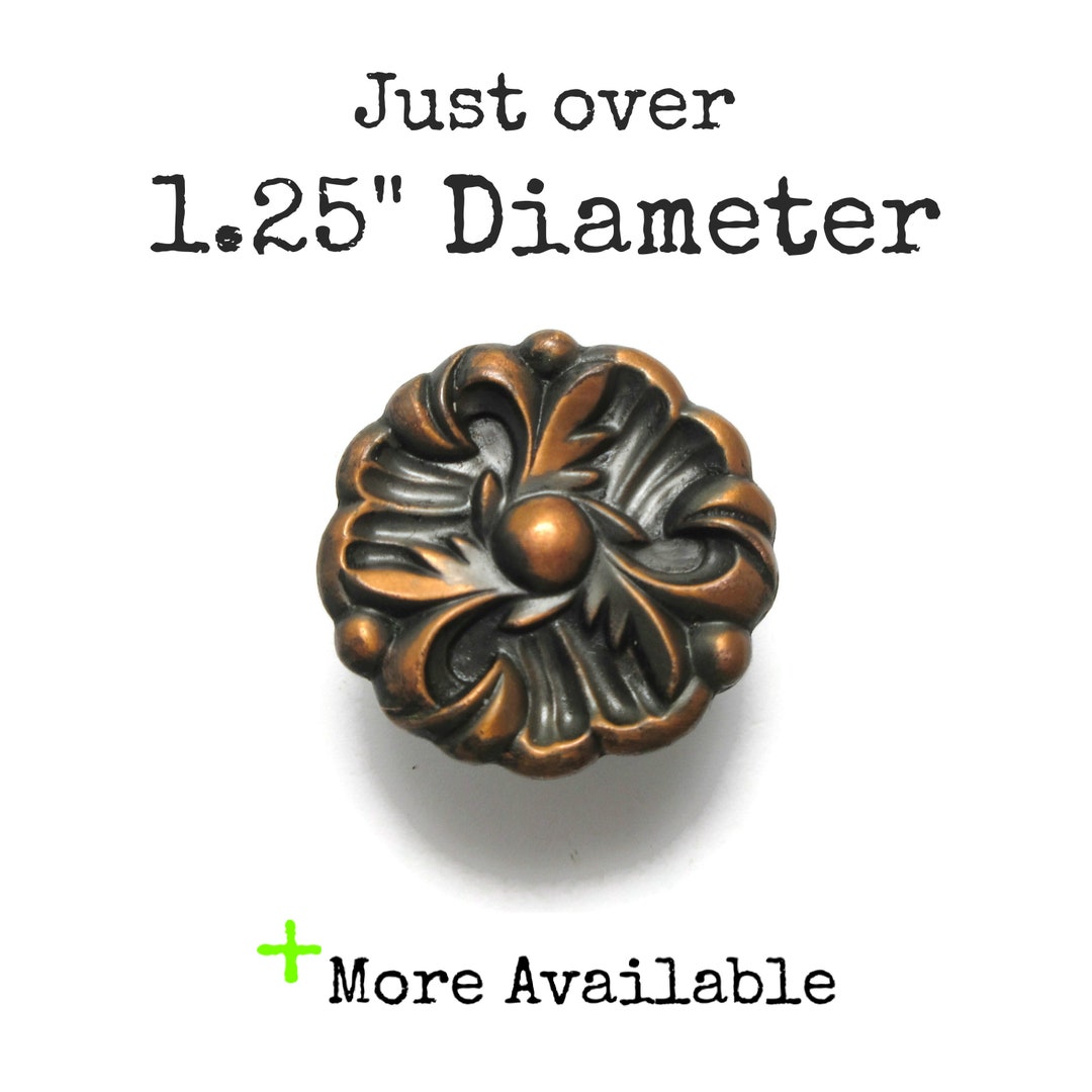 Vintage French Provincial Drawer Knob Copper Colored Just Over 1 1/4 ...