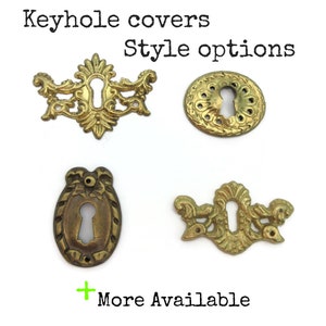 Vintage Ornate Drawer Key Hole Cover Escutcheon Brass Color - Etsy