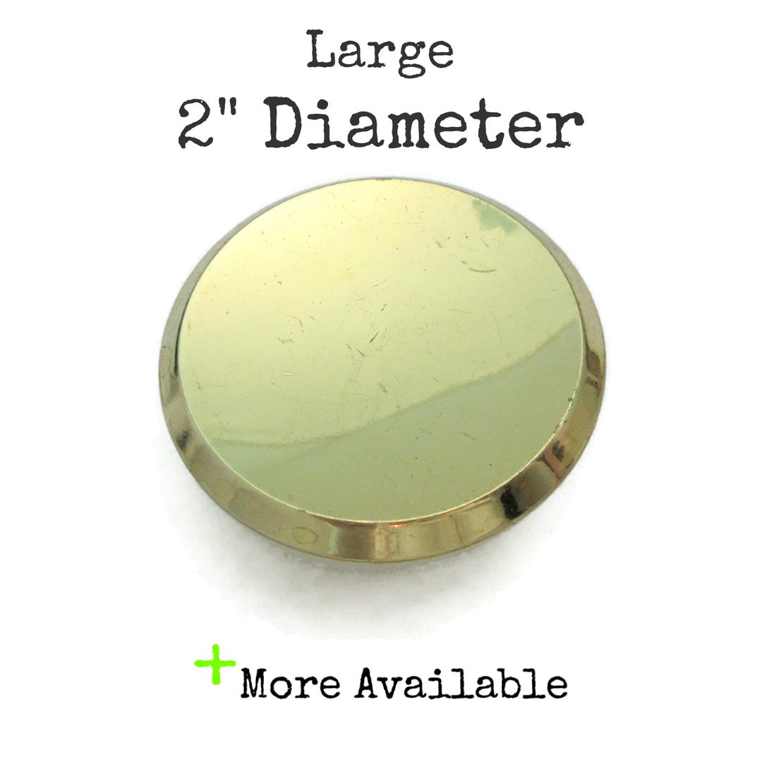 Vintage Concave MCM Drawer Knob Large Gold Brass Round Pull 2" Diameter ...