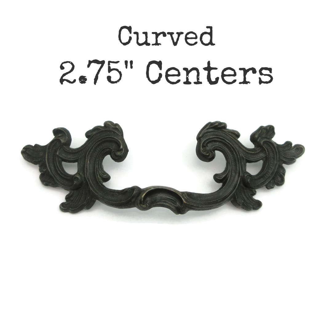 Curved Vintage French Provincial Drawer Pull 2.75 Centers Keeler Brass ...