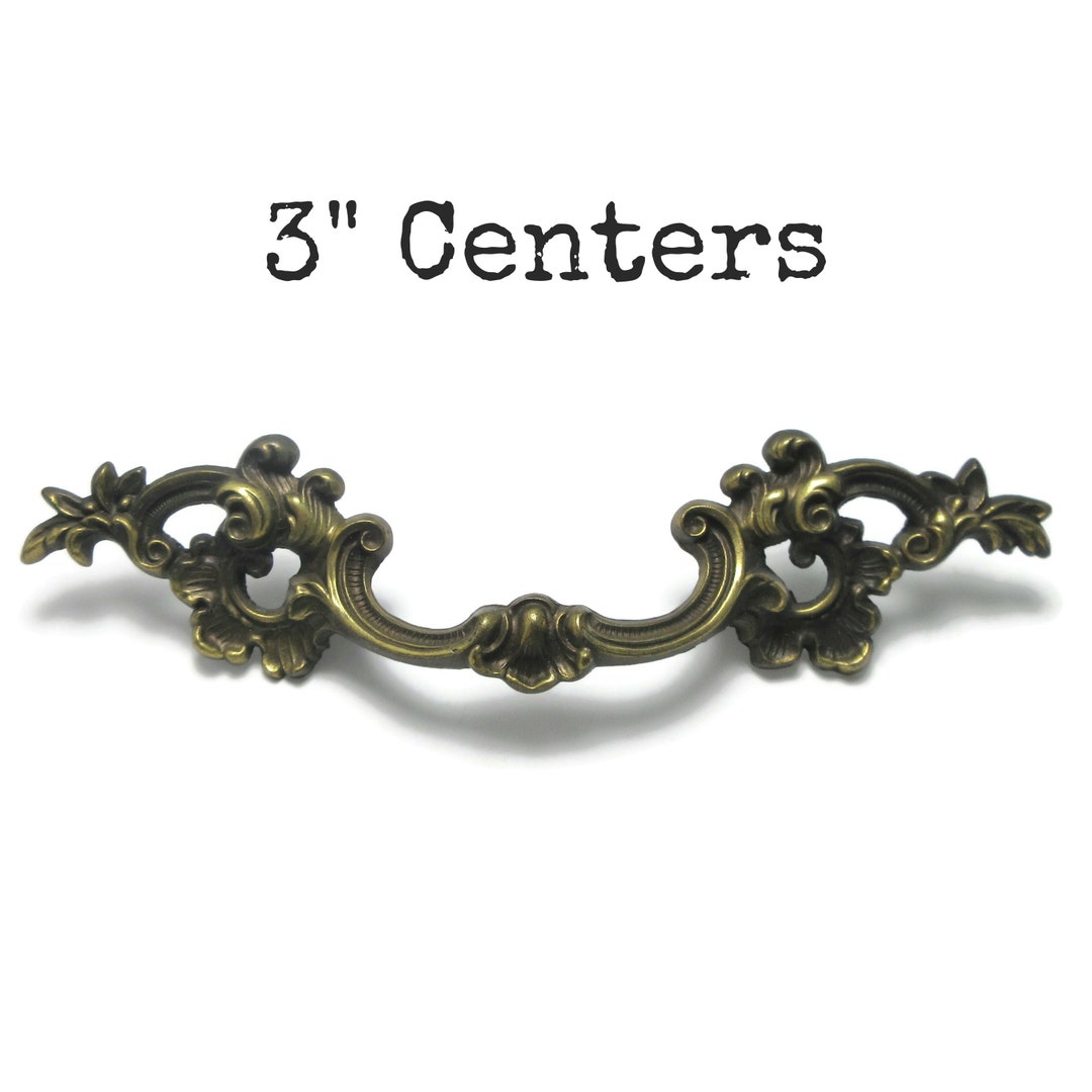 Vintage French Provincial Drawer Pull 3 Centers - Etsy