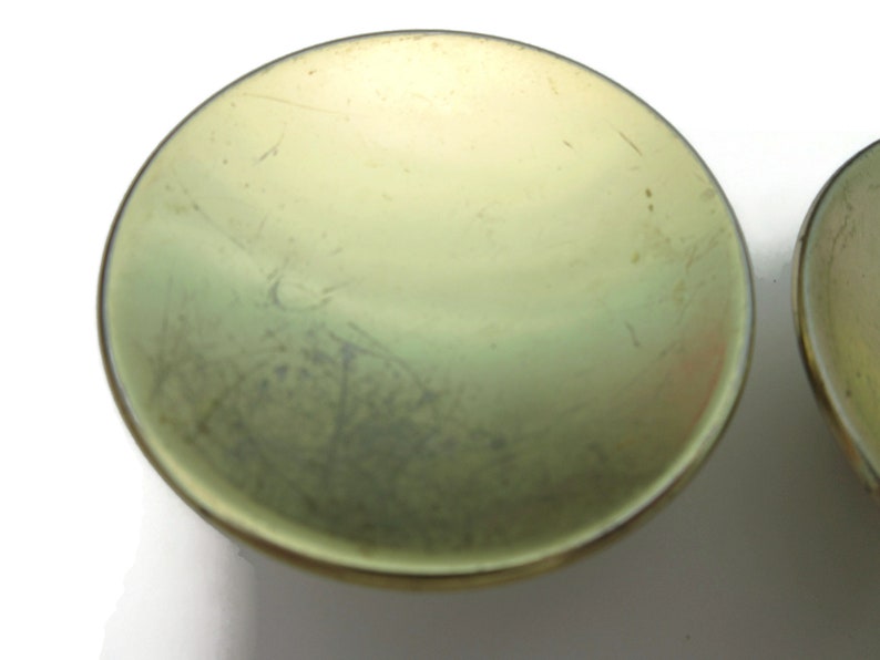 Pairs of Large Vintage Drawer Knobs Concave Round MCM Worn - Etsy