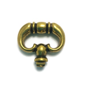 Vintage Faux Mock Key Knob Brass Colored Small Drawer or Cabinet Door ...