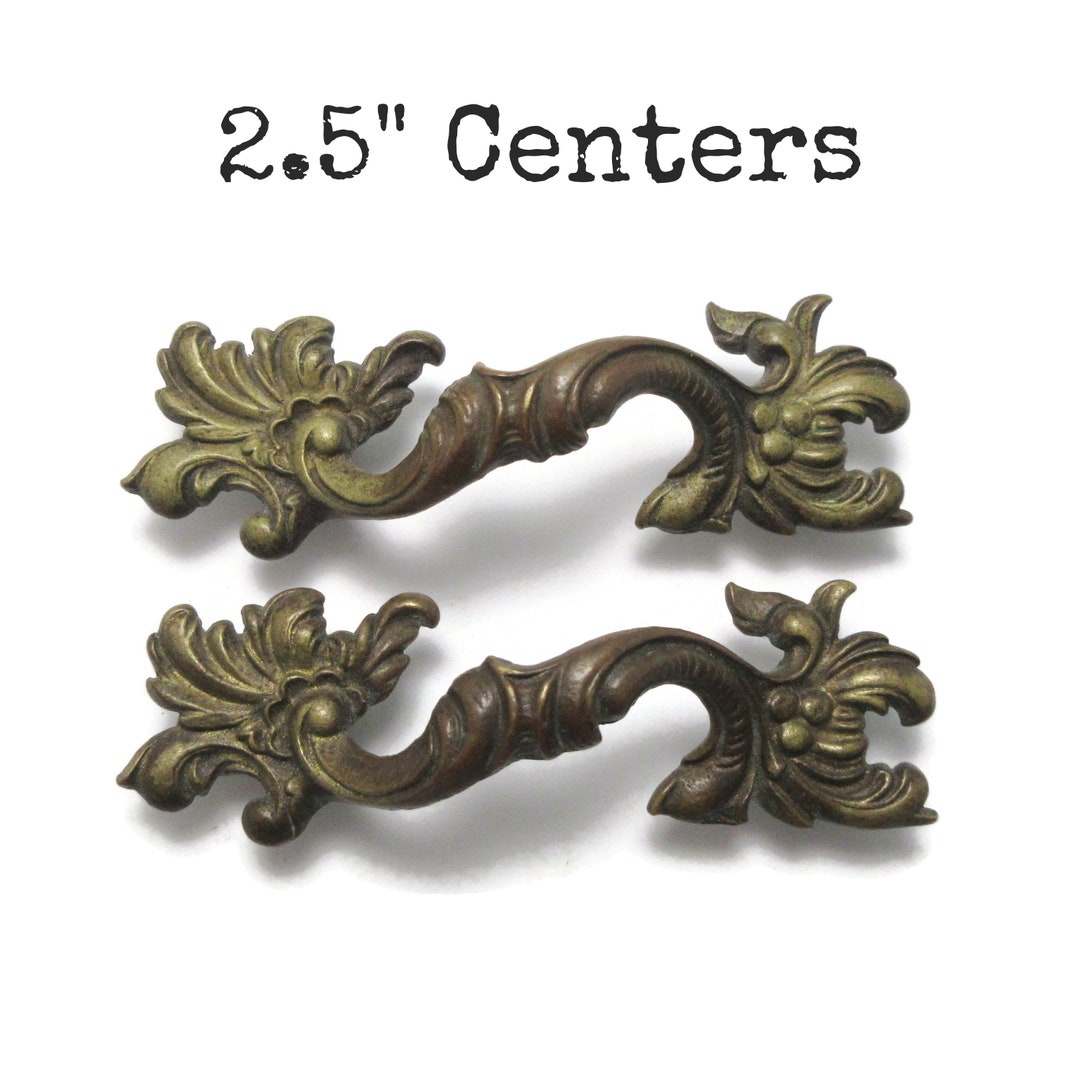 Pair of Vintage French Provincial Drawer Pulls 2.5 Centers - Etsy
