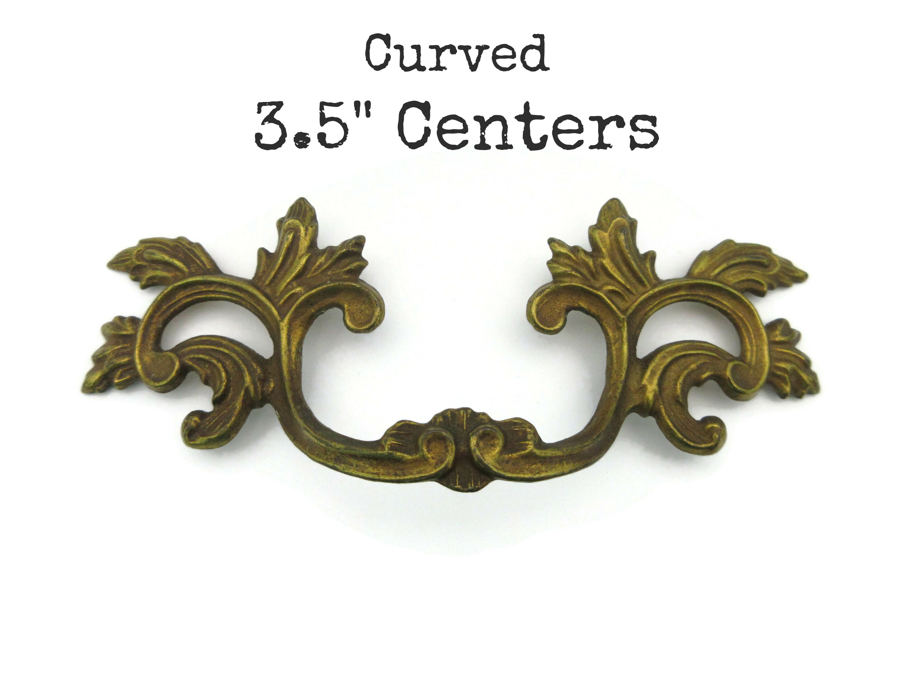 Curved Vintage French Provincial Drawer Pull 3.5 center Home & Hobby Home Improvement etna.com.pe