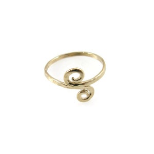 14k Yellow Gold Ring. Spiral Gold Ring. Spiral Ring. Unisex Gold Ring ...