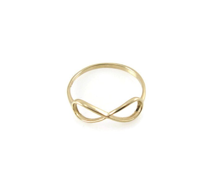 Infinity Ring. 14k Yellow Gold Infinity Ring. Infinity Gold | Etsy
