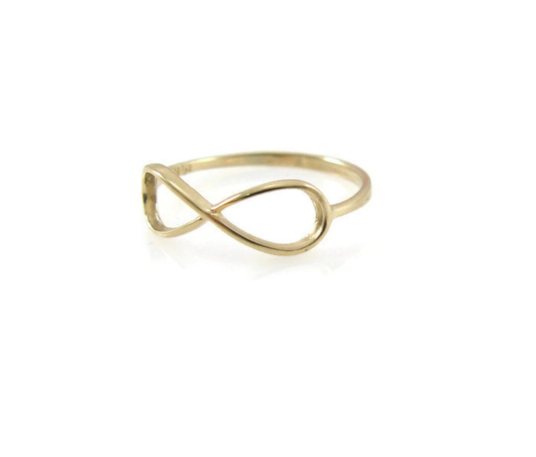 Infinity Ring. 14k Yellow Gold Infinity Ring. Infinity Gold Ring ...