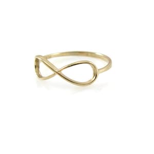 Infinity Ring. 14k Yellow Gold Infinity Ring. Infinity Gold Ring ...