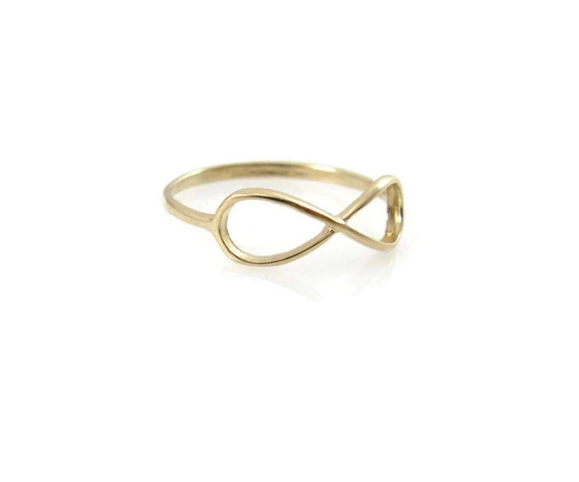 Infinity Ring. 14k Yellow Gold Infinity Ring. Infinity Gold - Etsy
