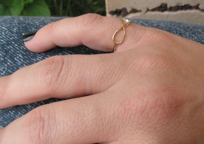 Infinity Ring. 14k Yellow Gold Infinity Ring. Infinity Gold | Etsy