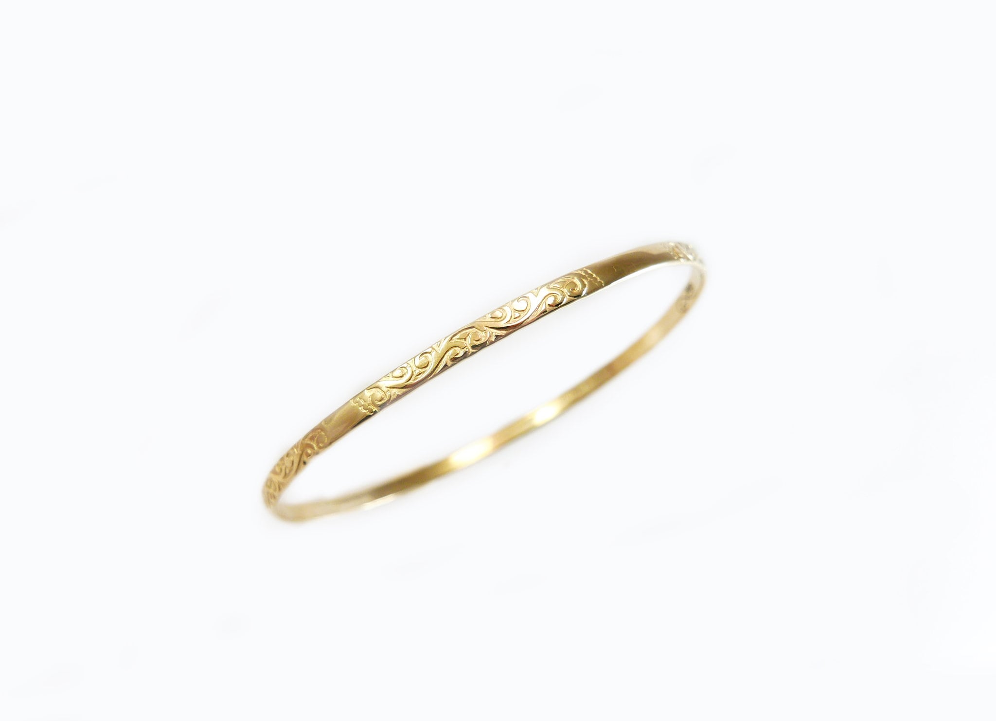 14k Gold Bracelet Bengle. Real Solid Gold Bangle Bracelet. 14kt Gold ...