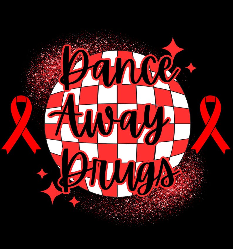Red Ribbon Week Disco PNG: Anti-drug Awareness (digital Download) Dance ...