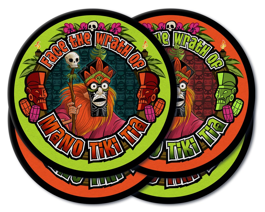 Tiki Witch Doctor Set of 4 Coasters - Etsy