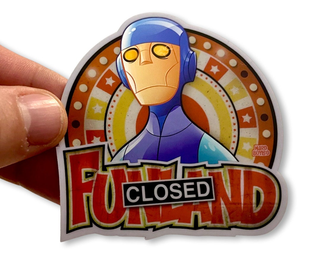 Funland Robot 3" Holographic Vinyl Sticker - Free Shipping! - Etsy