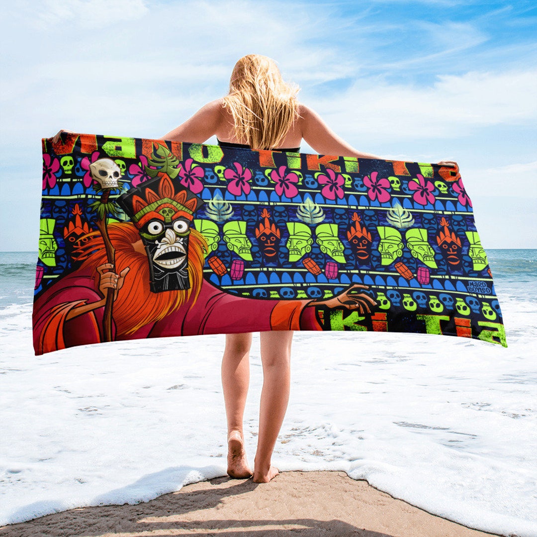 Tiki Witch Doctor Beach Towel - Etsy
