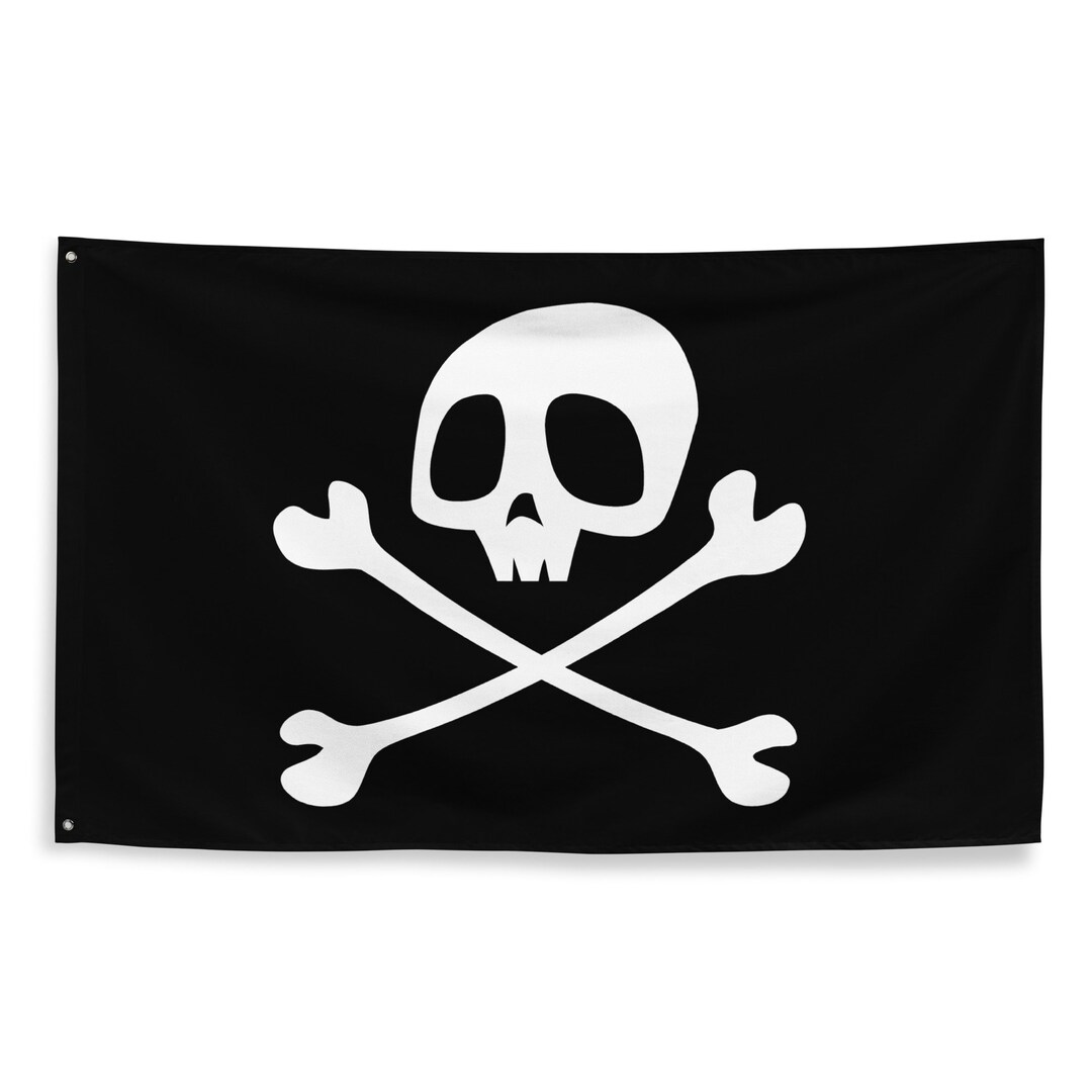 Jolly Roger Skull & Crossbones Pirate Flag - Etsy