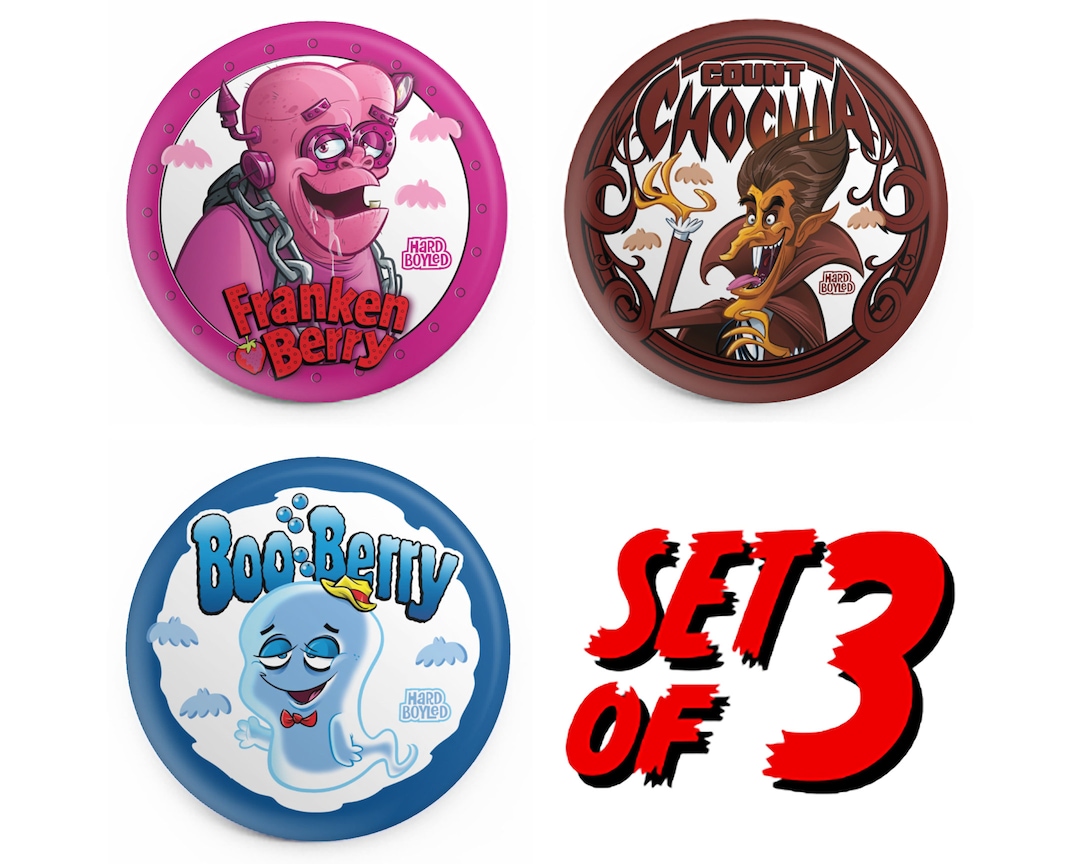 MONSTER CEREAL Pin-back Buttons: Set of 3! - Etsy