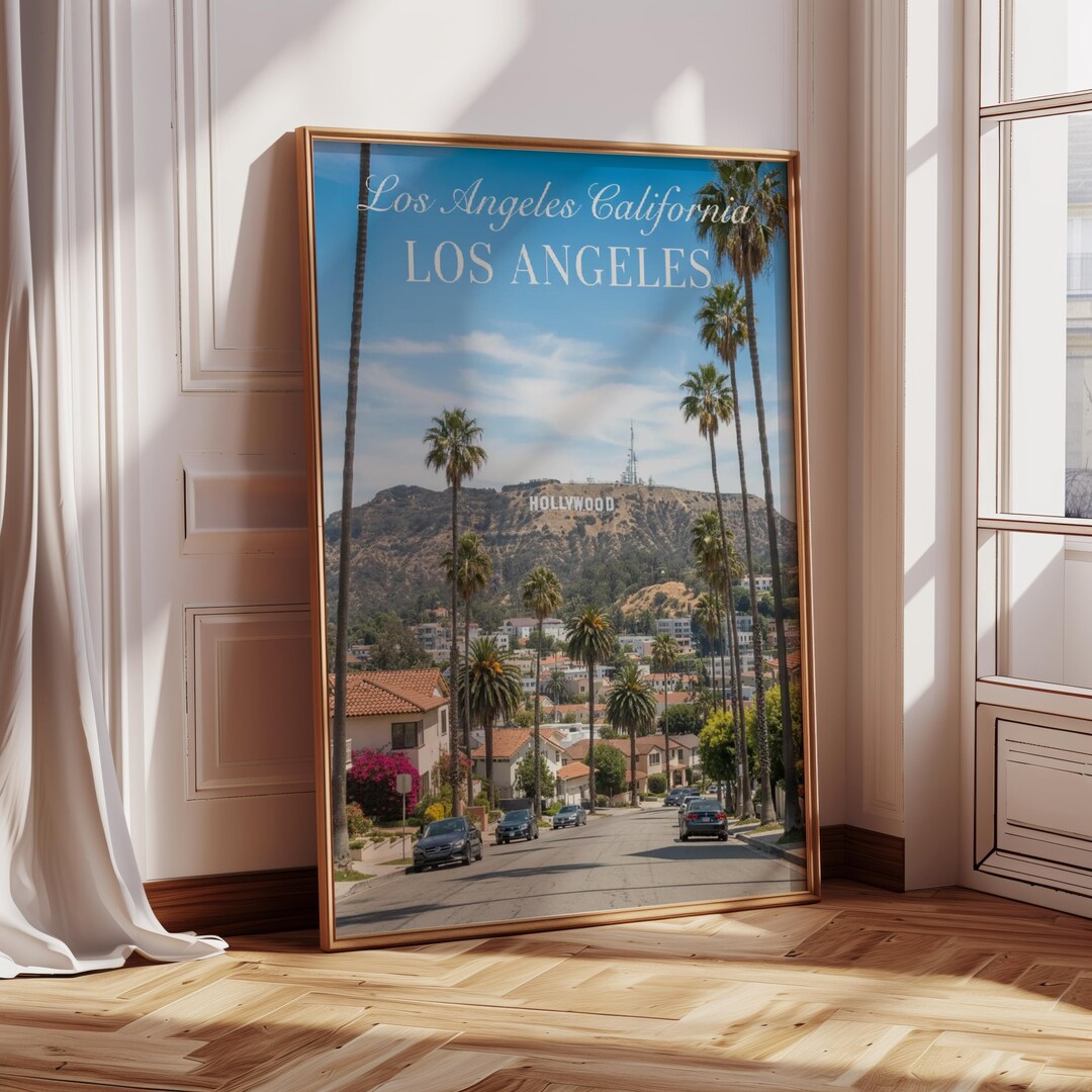 Los Angles Hollywood Sign Print: Printable Wall Art Luxury Prints - Etsy