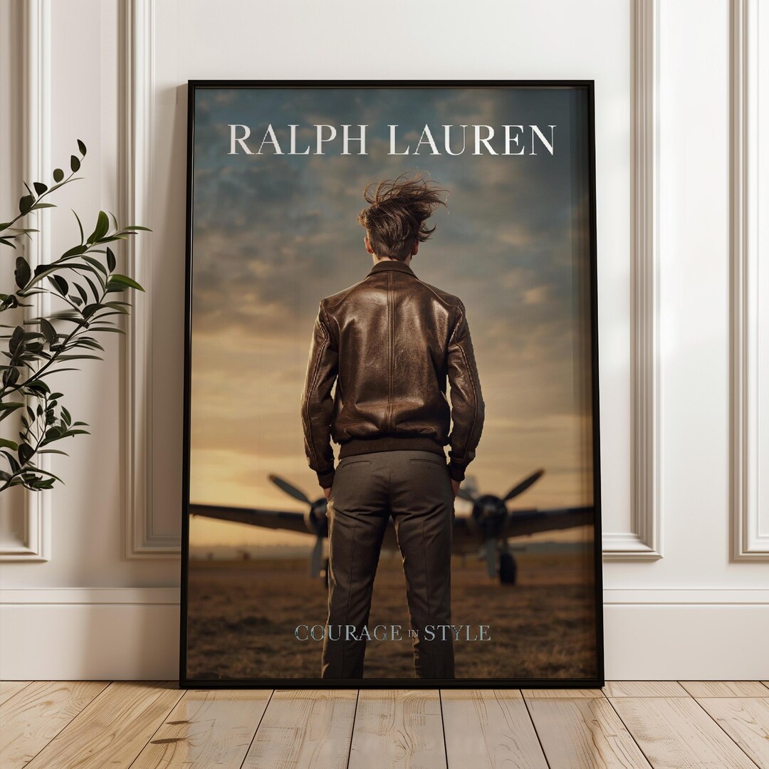 Ralph Lauren Courage in Style 1940's Poster, Retro Magazine Poster, Old ...
