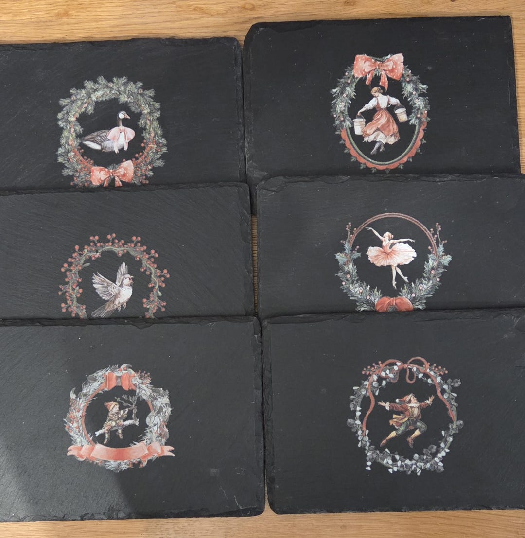 Ten Days of Christmas Theme Slates - 6 Designs Available - Etsy