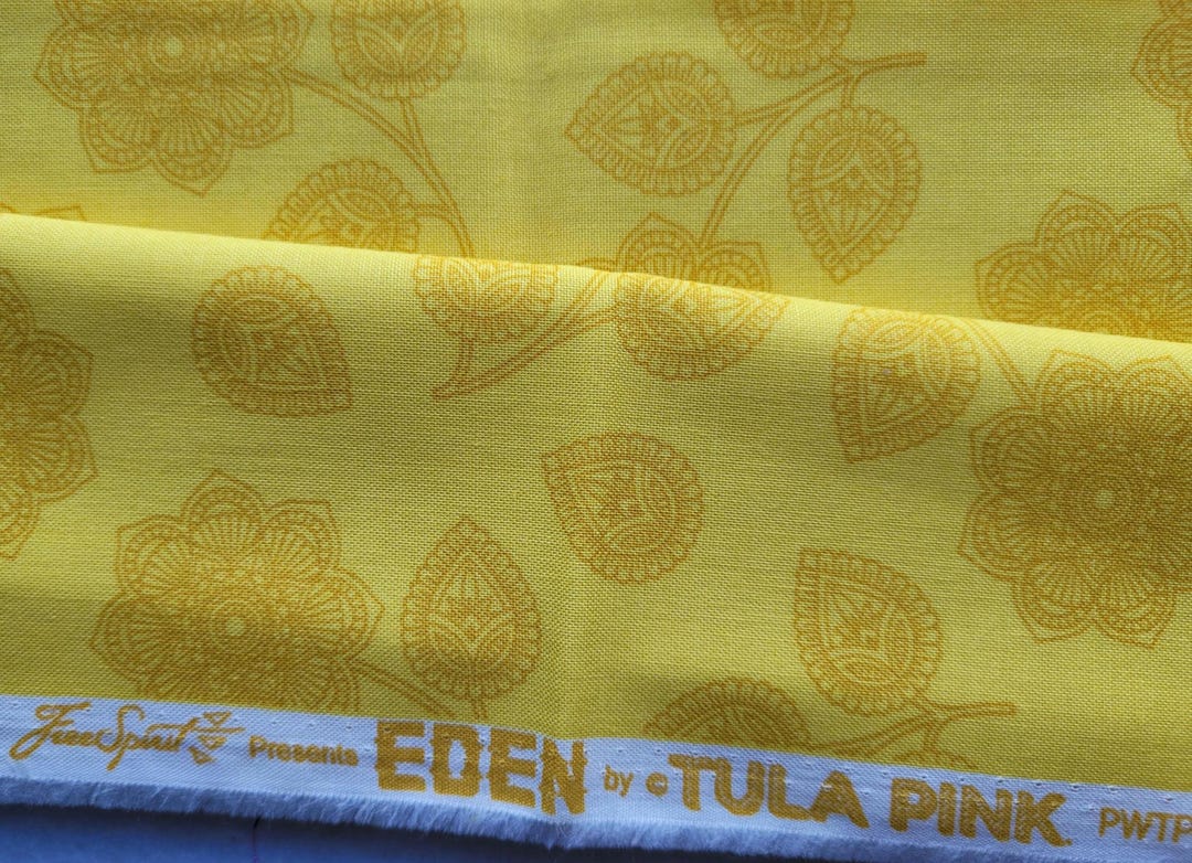 Tula Pink Eden Henna in Yellow Fat Quarter - Etsy