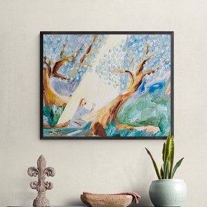 Catholic Art Wall, Jesus Painting, Catholic Art Prints, Abstract ...