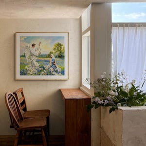 The Annunciation Art Print by June Jameson: Angel Gabriel & Mary - Etsy