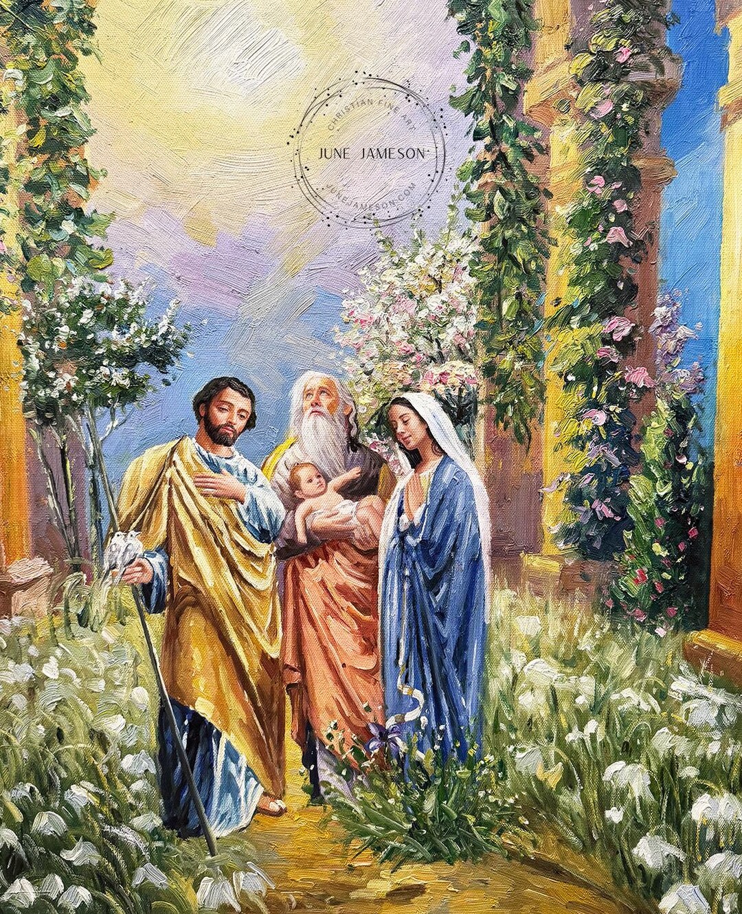 Presentation of Jesus in the Temple Art Print by June Jameson - Etsy