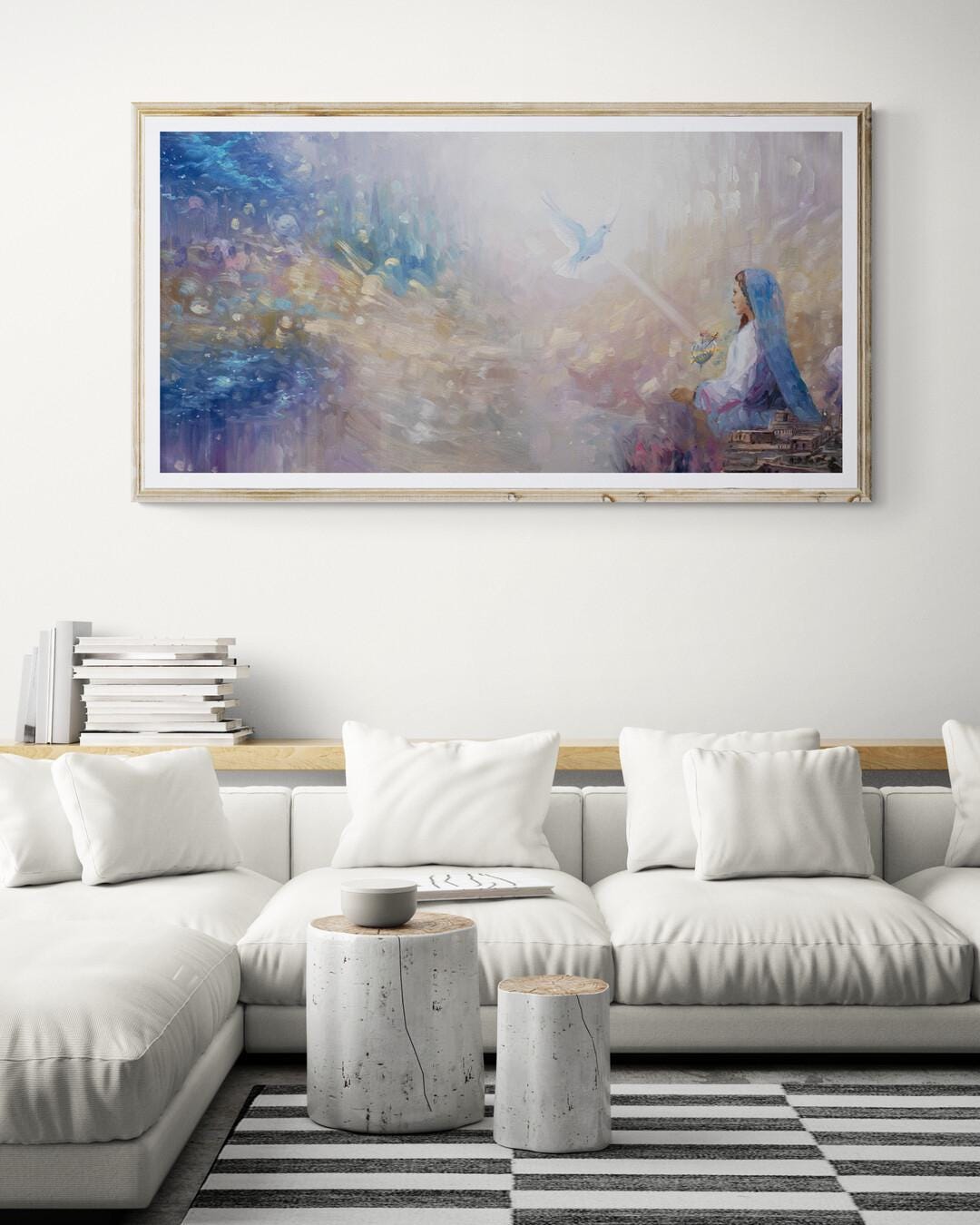 The Annunciation Print: Abstract Catholic Art by June Jameson - Etsy