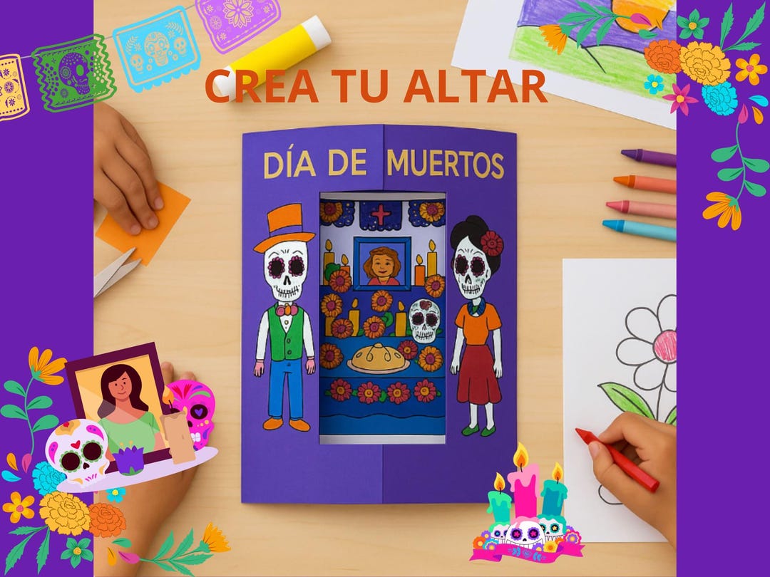 Build Your Own Day of the Dead Altar - Kids Printable Craft PDF Instant ...