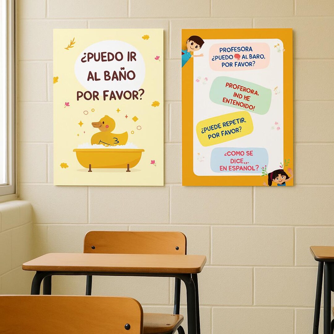 2 Spanish Classroom Posters DIGITAL DOWNLOAD | Funny Printable Wall Art ...