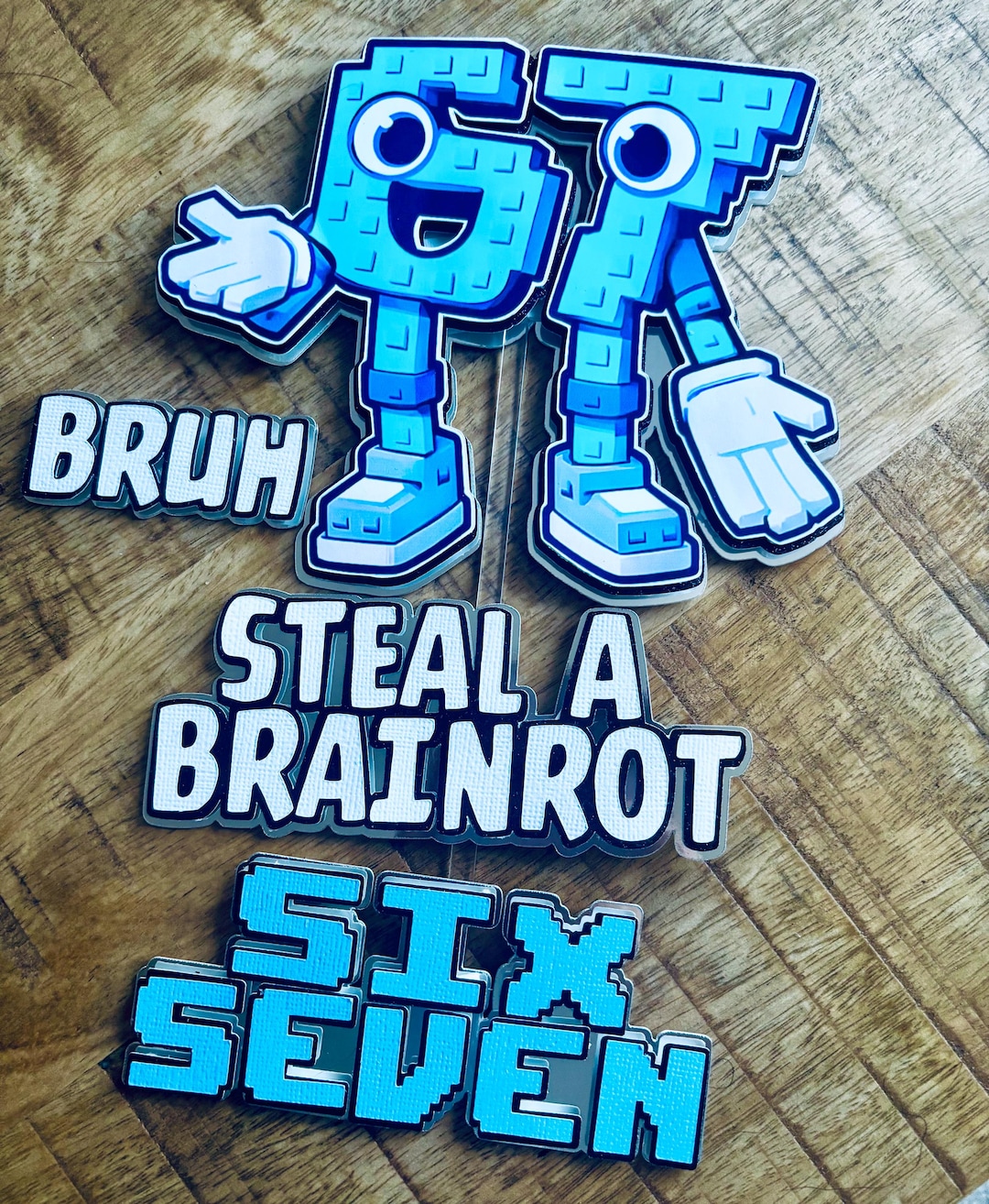 67 Meme Cake Topper Set - Brain Rot Theme - Etsy