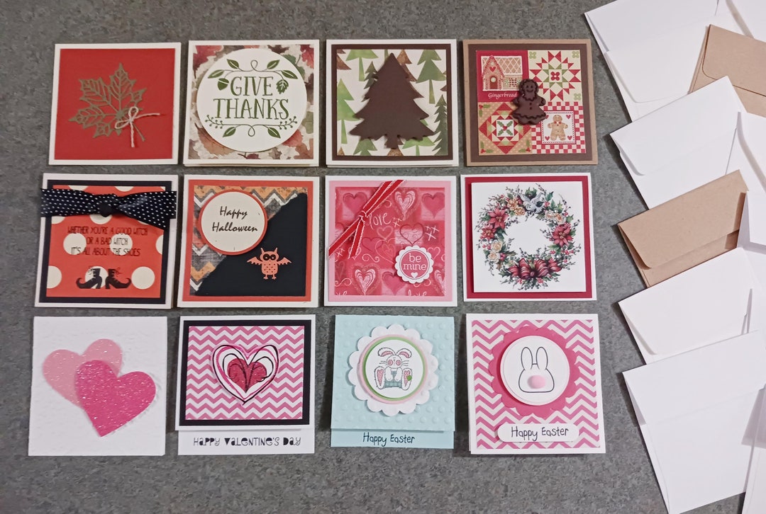 Mini Card Variety Pack 35 Set of 12 - Etsy