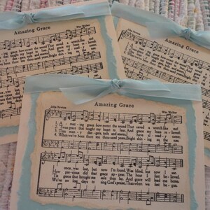 Christian Hymn Note Cards Set of 6 Amazing Grace - Etsy