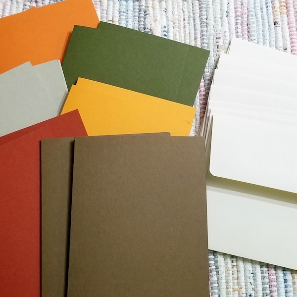 Blank Colored Note Cards - Etsy