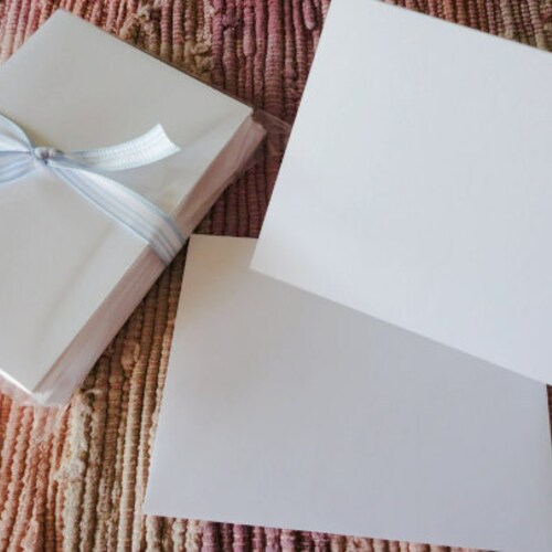 Blank Cards and Envelopes White Set of 12 - Etsy