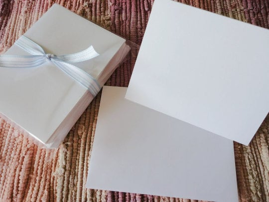 Blank Cards and Envelopes White Set of 12 - Etsy