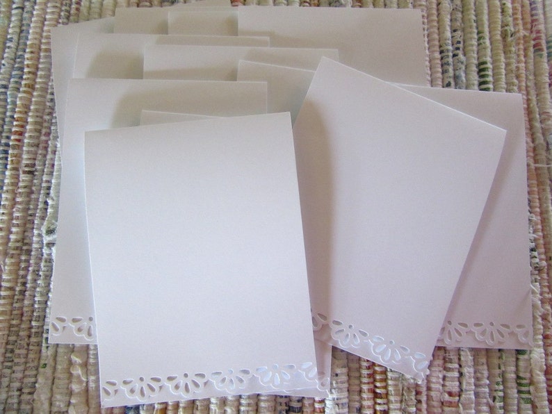 Blank Card Stock With Scallop Edge Pack of 12 - Etsy