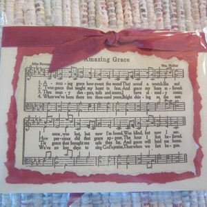 Christian Hymn Note Cards Set of 6 Amazing Grace - Etsy