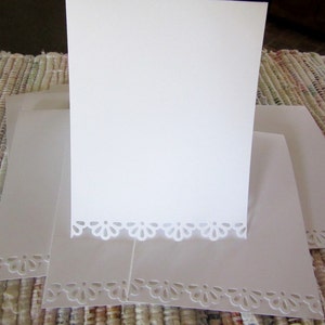 Blank Card Stock With Scallop Edge Pack of 12 - Etsy