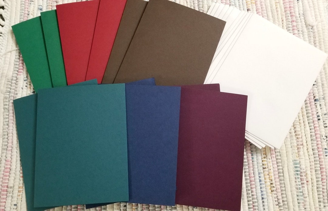 Blank Dark Colored Cards and Envelopes Set of 12 - Etsy