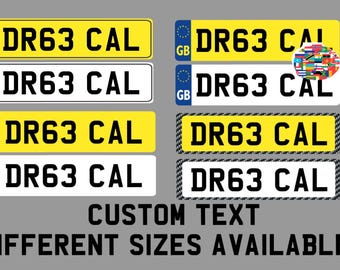 2 Number Plate Stickers for Kids Ride-on Cars & Toys - Personalised ...