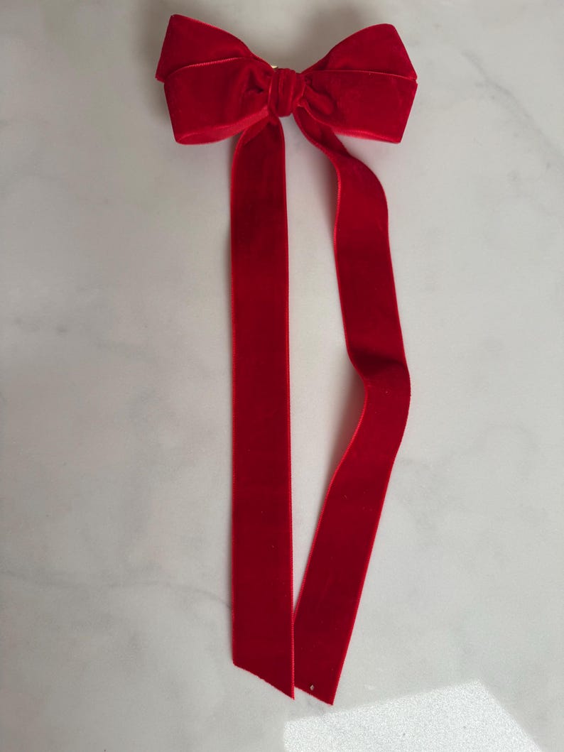 Hand-tied Velvet Bow With Clips | Holiday Velvet Bows for Decor ...