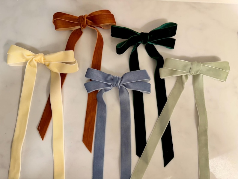 Hand-tied Velvet Bow With Clips | Holiday Velvet Bows for Decor ...