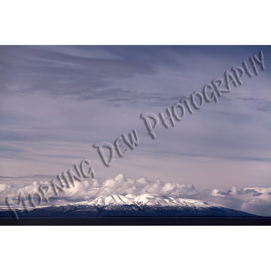 Susitna Sky Matted Photograph of Mount Susitna in Anchorage, Alaska - Etsy