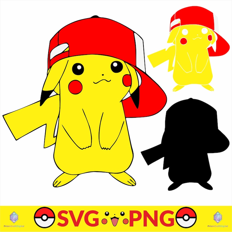 Pikachu Birthday SVG & PNG Bundle, Layered Vector (digital Download) - Etsy