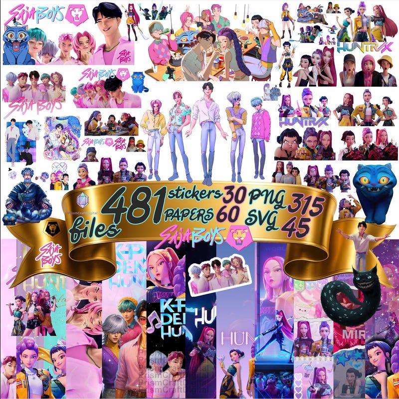 Huntrix Iron on Stickers - Etsy