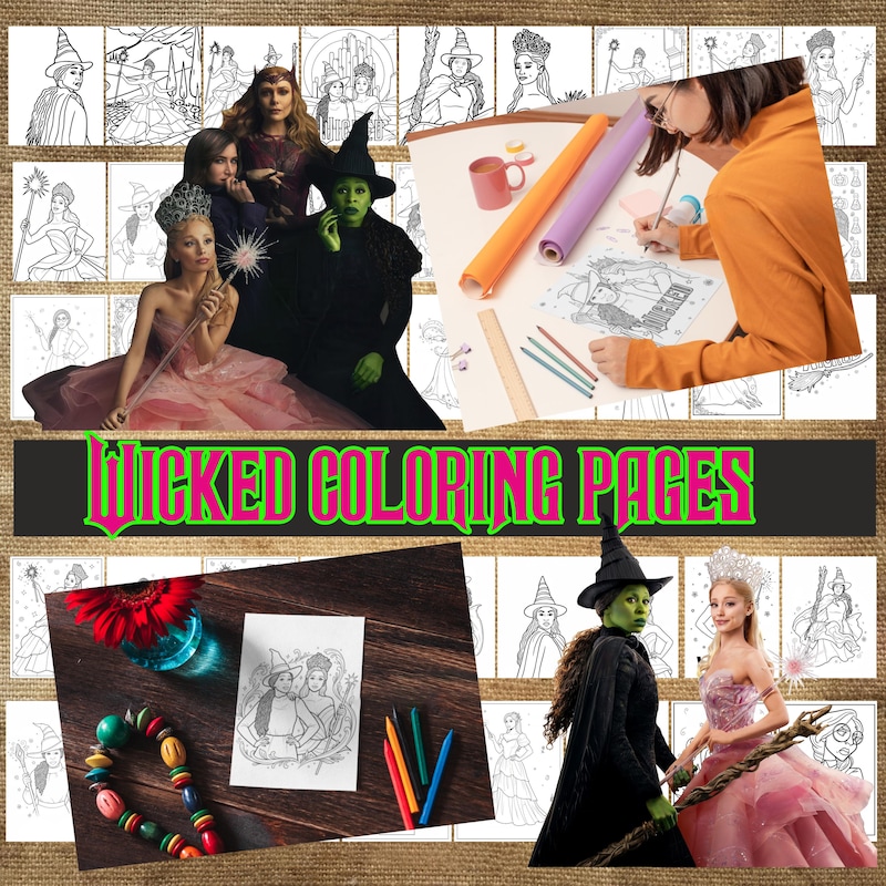 Wicked for Good Colouring - Etsy